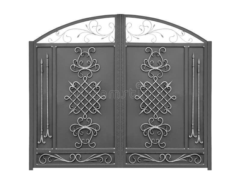 Decorative Gates in Old-time Style. B Stock Image - Image of iron ...
