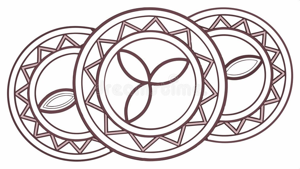 Decorative Geometric Circle Patterns Abstract Design Elements Vector ...