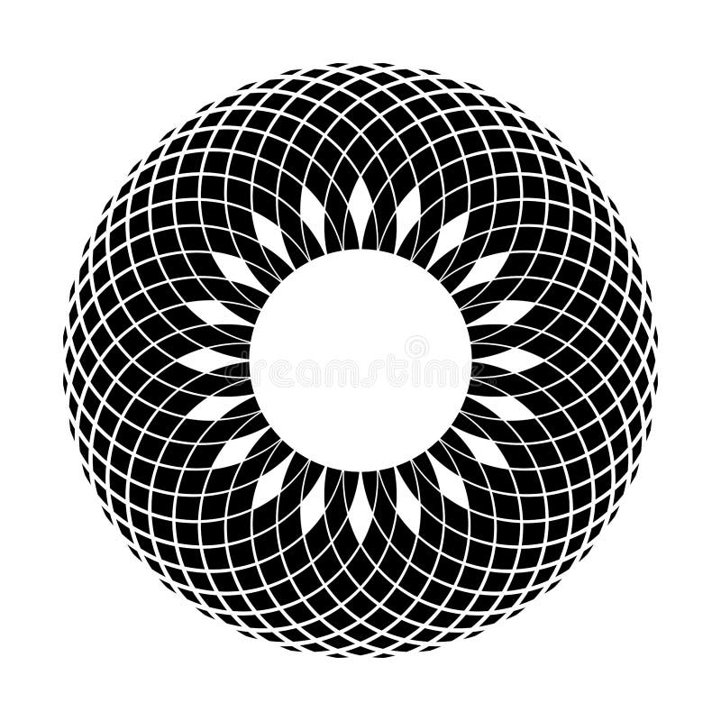 Decorative Geometric Circle Spherical Pattern. 3D Illusion Stock Vector ...
