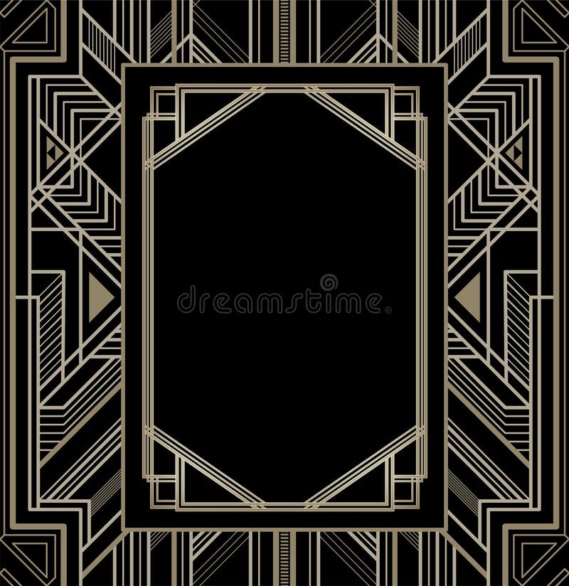 Decorative Geometric Framework. Art Deco Style. Stock Vector ...