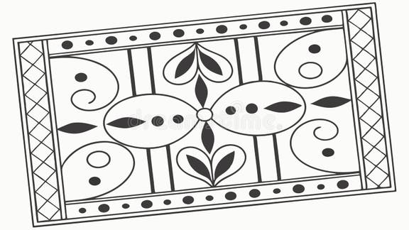 Decorative Geometric Panel, Architectural Accent, Vector Design ...