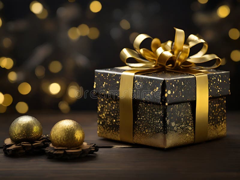 Decorative Gift Boxes in Black with Gold Trim Look Luxurious and ...