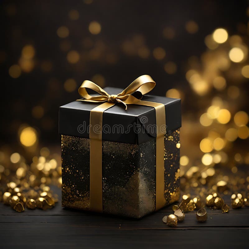 Decorative Gift Boxes in Black with Gold Trim Look Luxurious and ...