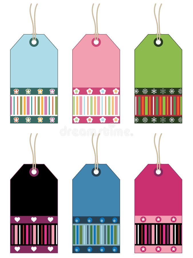 Decorative gift tags stock vector. Illustration of gift - 11149321