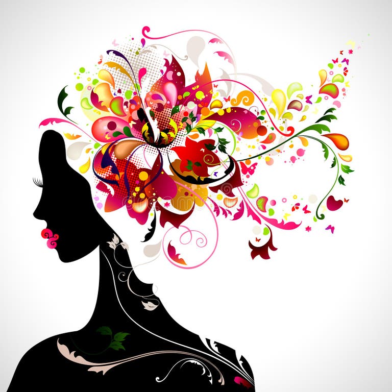 Decorative girl stock vector. Illustration of composition - 22902313