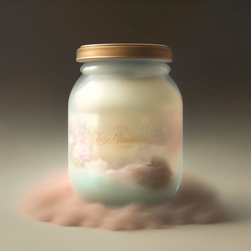 Generative AI: Decorative Glass Bottle in a Fantasy Environment Stock ...