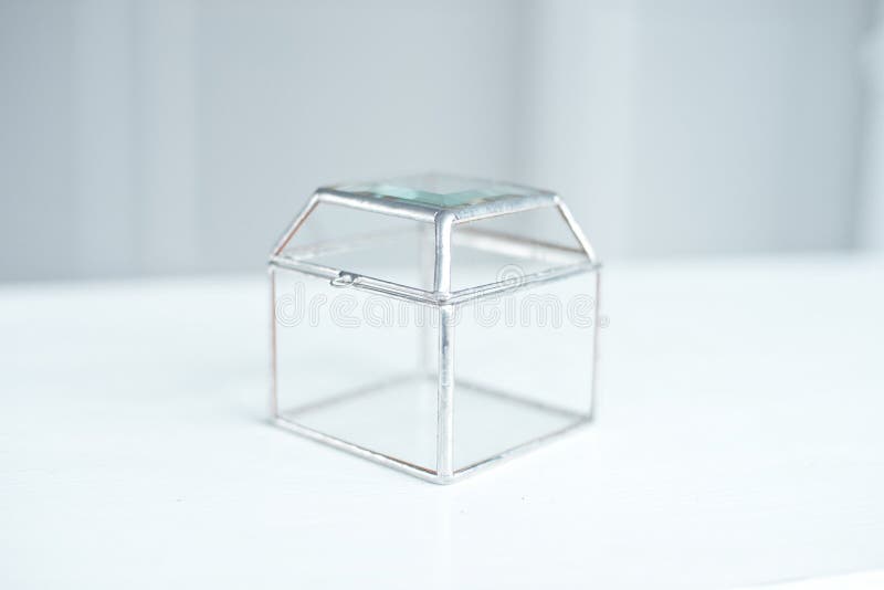 Square Glass Transparent Gift Box. Stock Image - Image of decoration ...