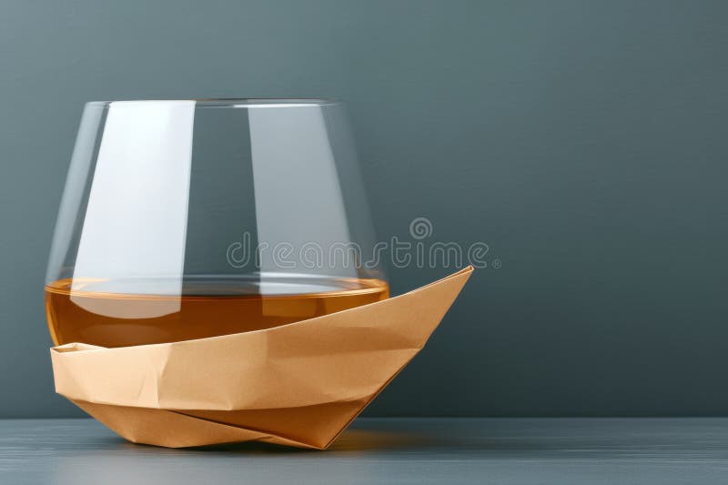 A Decorative Glass Holding a Fresh Paper Plane Cocktail Stock Image ...