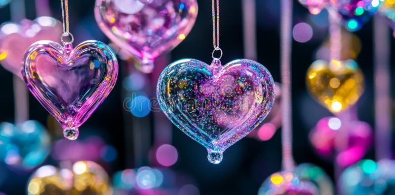 Decorative Glass Pieces with Vibrant, Shining Effects, Set in a ...