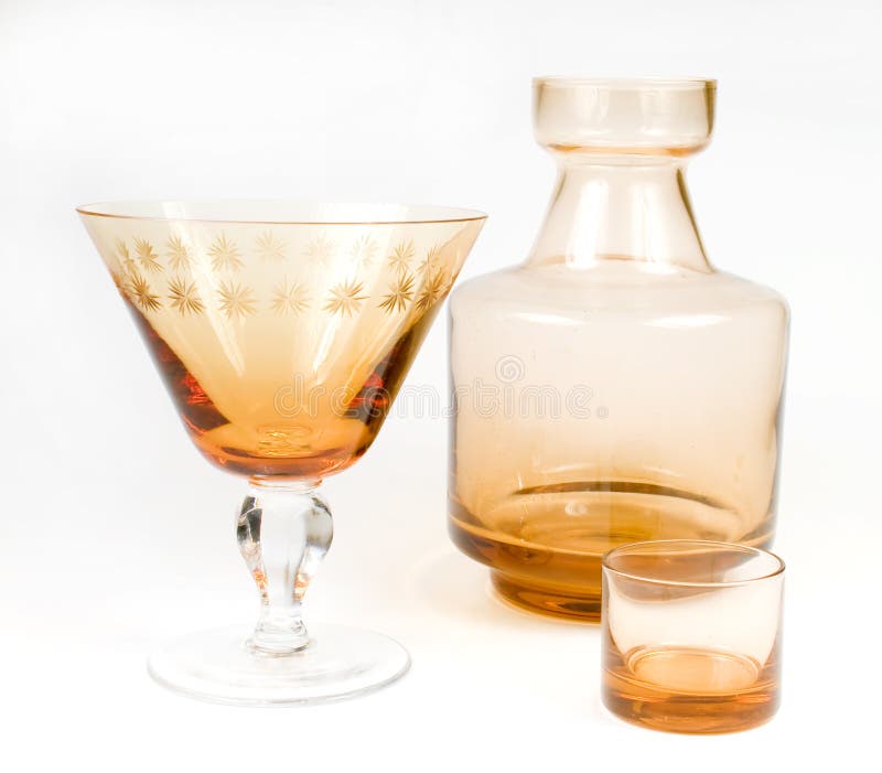 Decorative glassware stock photo. Image of closeup, orange - 10617782