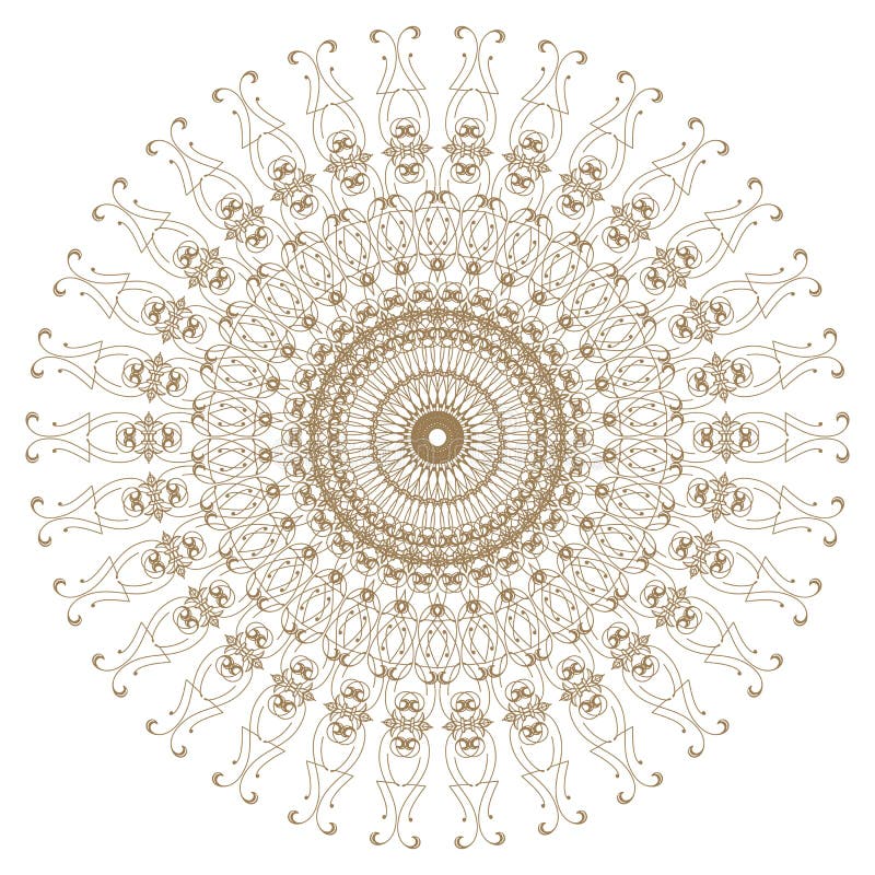 Mandala golden sun design stock vector. Illustration of abstract - 21356550