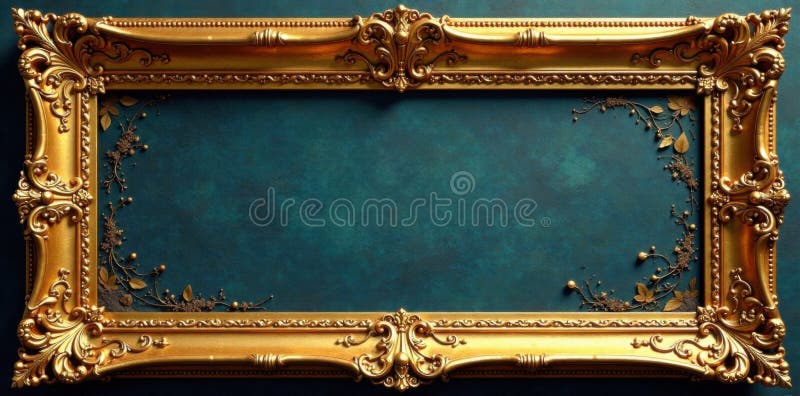 Decorative Gold Frame with Intricate Scroll Patterns , Gold Frame ...