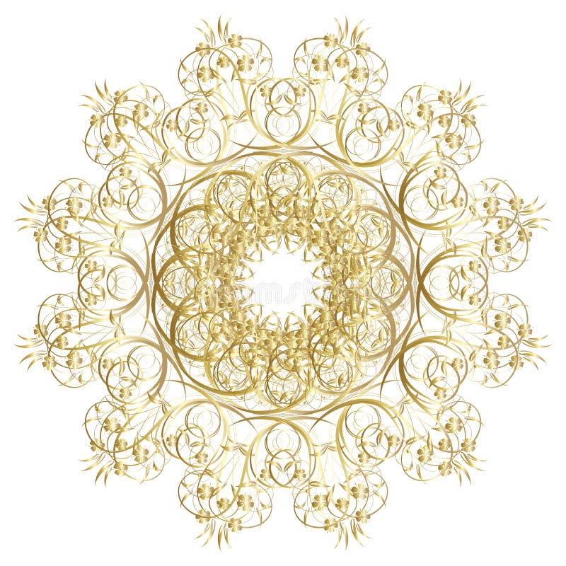 Decorative gold frame stock illustration. Illustration of design - 36688103