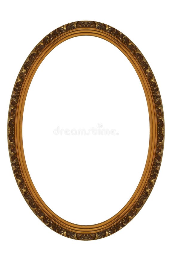 Decorative Gold Oval Frame stock image. Image of shape - 7160703