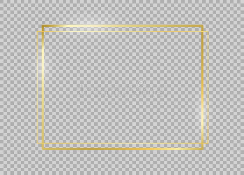 Decorative Gold Rectangle Frame for Note Text. Vintage Rectangular ...