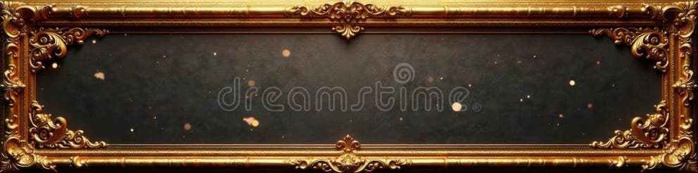 Decorative Gold Scroll Frame with Intricate Carvings, Baroque, Frame ...