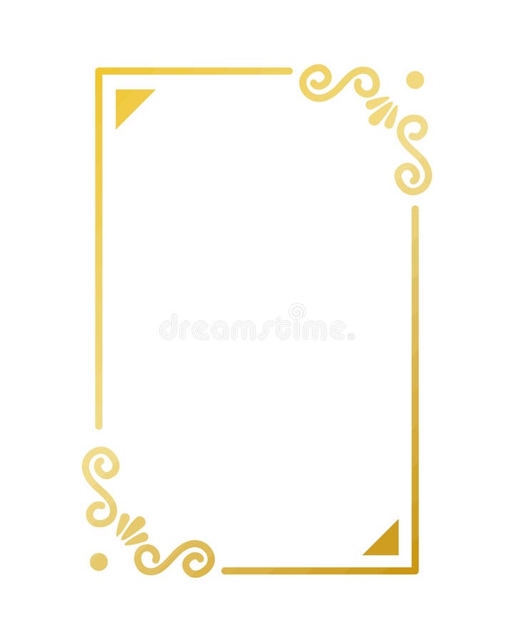 Decorative golden frame stock vector. Illustration of decoration ...