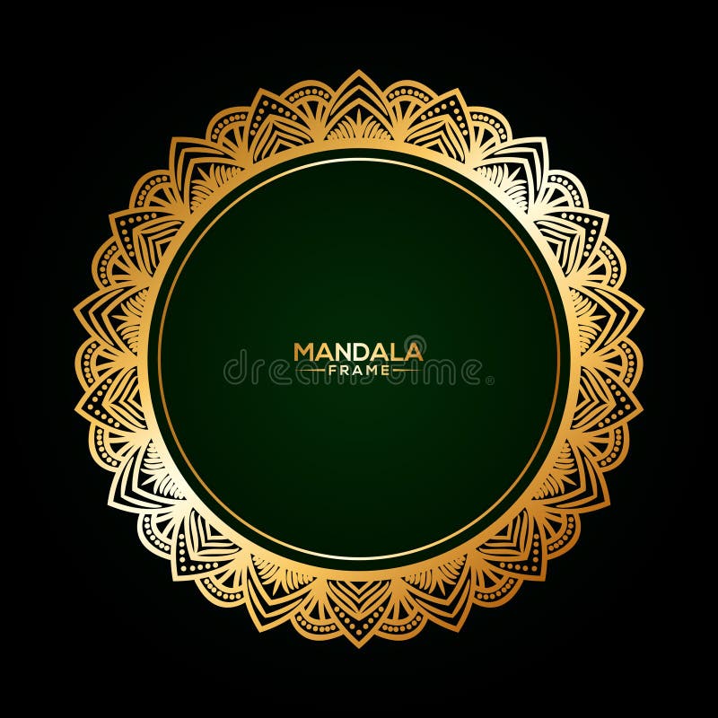 Decorative Golden Mandala Frame Vector Stock Vector - Illustration of ...