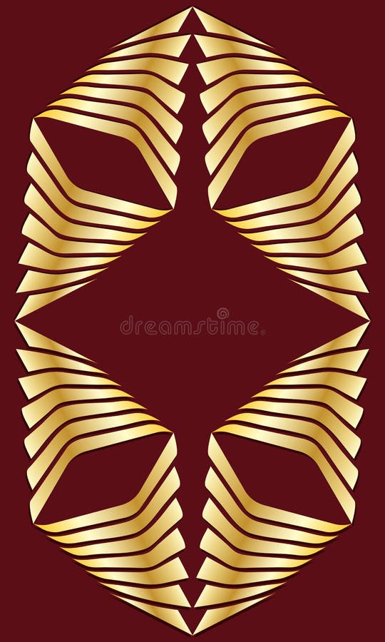 Decorative Golden Rhombus Frame Text Layout Stock Vector - Illustration ...