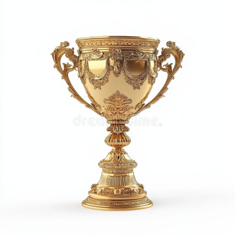 A Decorative Golden Trophy with Intricate Designs, Symbolizing ...
