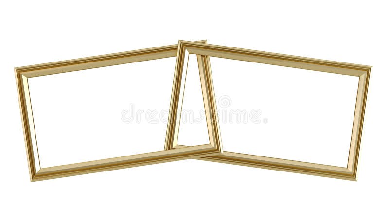 Decorative Golden Vintage Frames, Golden Baroque Frame on White ... Decorative Golden Vintage Frames, Golden Baroque Frame on White ...