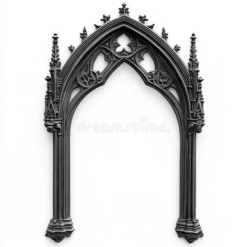 A Decorative Gothic Arch Frame with Intricate Detailing, Suitable for ...