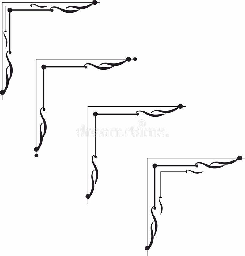 Corner and divider lines stock vector. Illustration of intricacy - 31327546