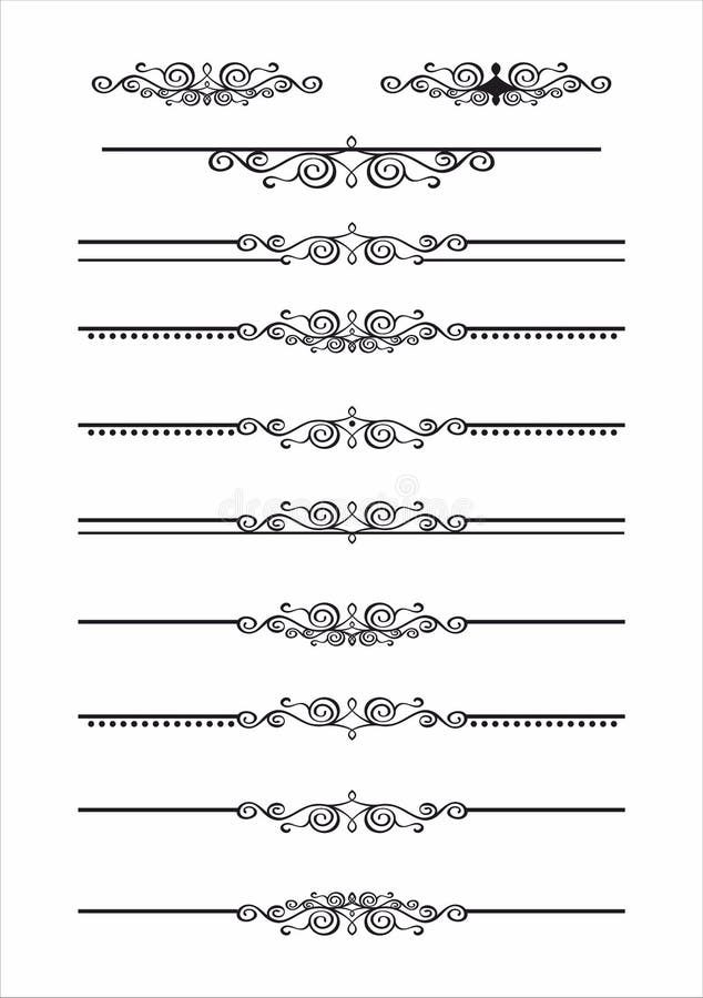 Decorative Graphic Divider Elements Stock Vector - Illustration of ...