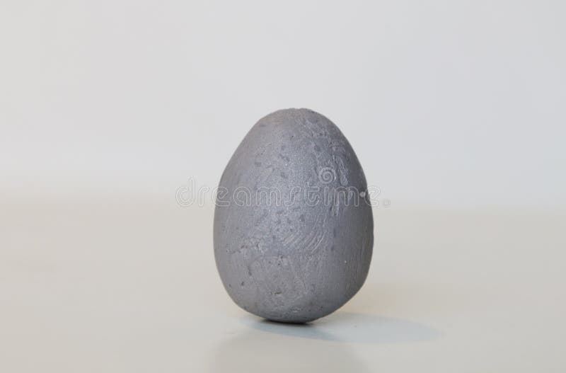 Decorative Gray Egg on Light Background. Stock Image - Image of object ...