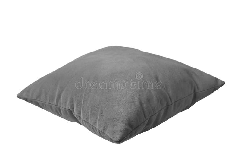 Decorative Gray Rectangular Pillow for Sleeping and Resting Isolated on ...