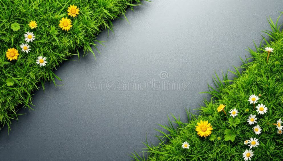 Decorative Green Grass Edge, Seamless Spring Design Stock Illustration ...