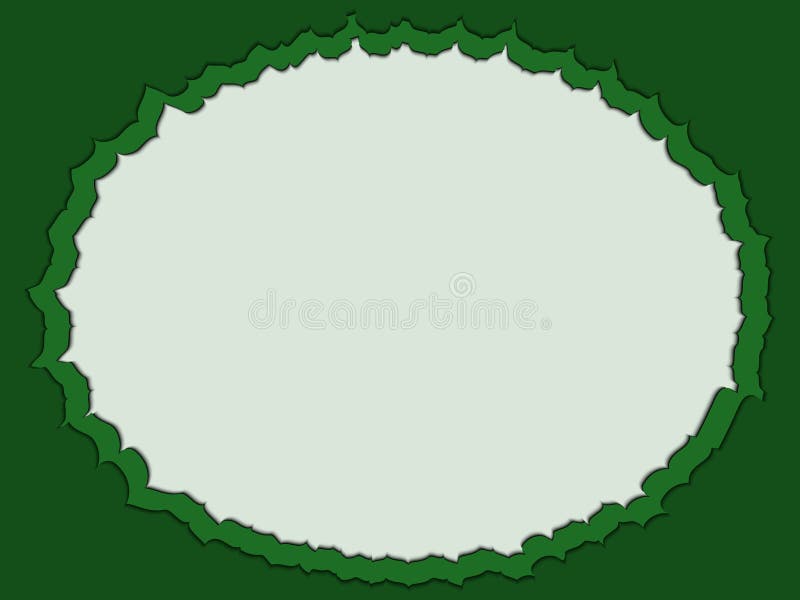 Decorative Green Oval Frame Stock Vector - Illustration of festive ...