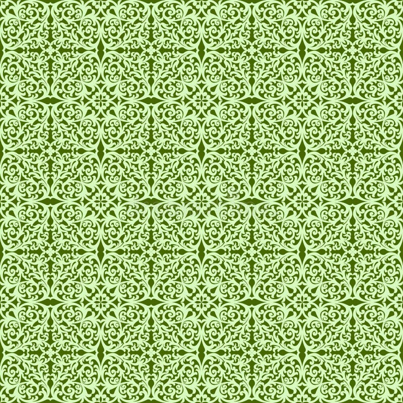 Decorative green pattern stock vector. Illustration of victorian - 80523613
