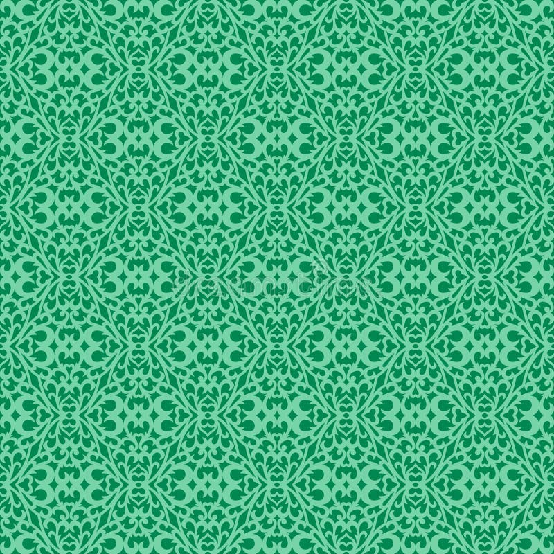 Decorative green pattern stock vector. Illustration of tile - 109190463