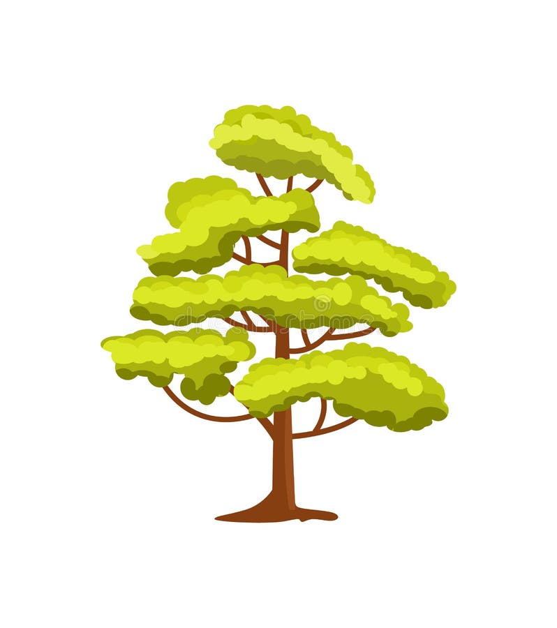 Green Decorative Tree Isometric 3D Icon Stock Vector - Illustration of ...