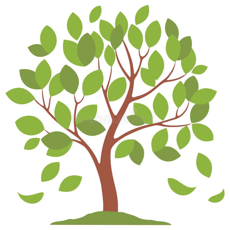Decorative Green Tree. Vector Illustration Stock Illustration ...
