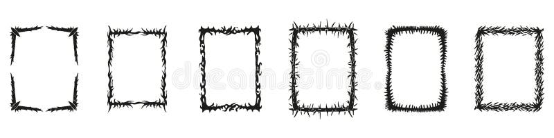 Decorative Grunge Frame Set. Edgy and Artistic Border Collection Stock ...