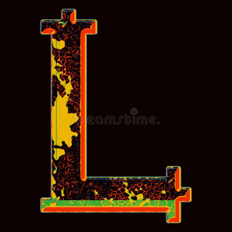 Decorative Grunge Letter.Custom Vector Font. Stock Vector ...