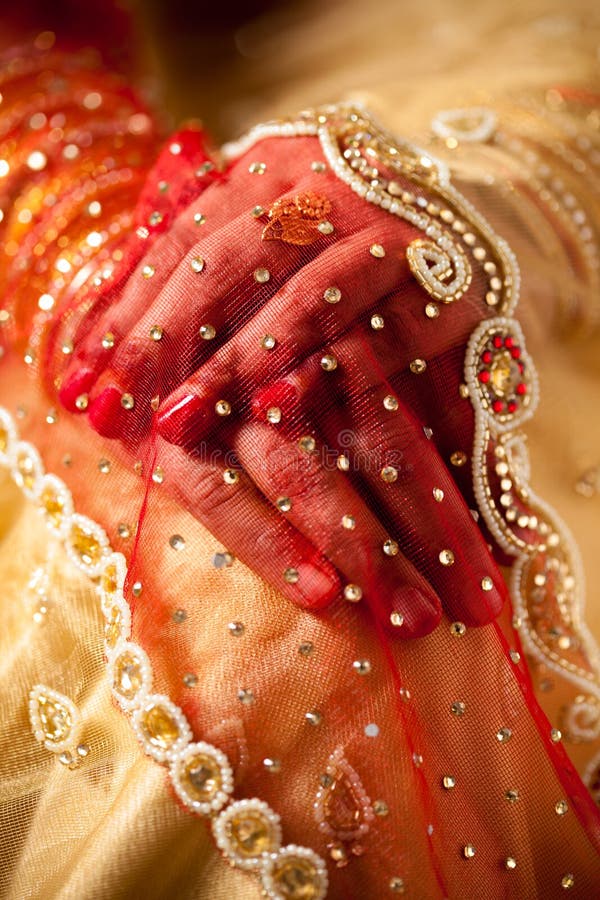 Decorative hand of bride stock photo. Image of indian - 34680214