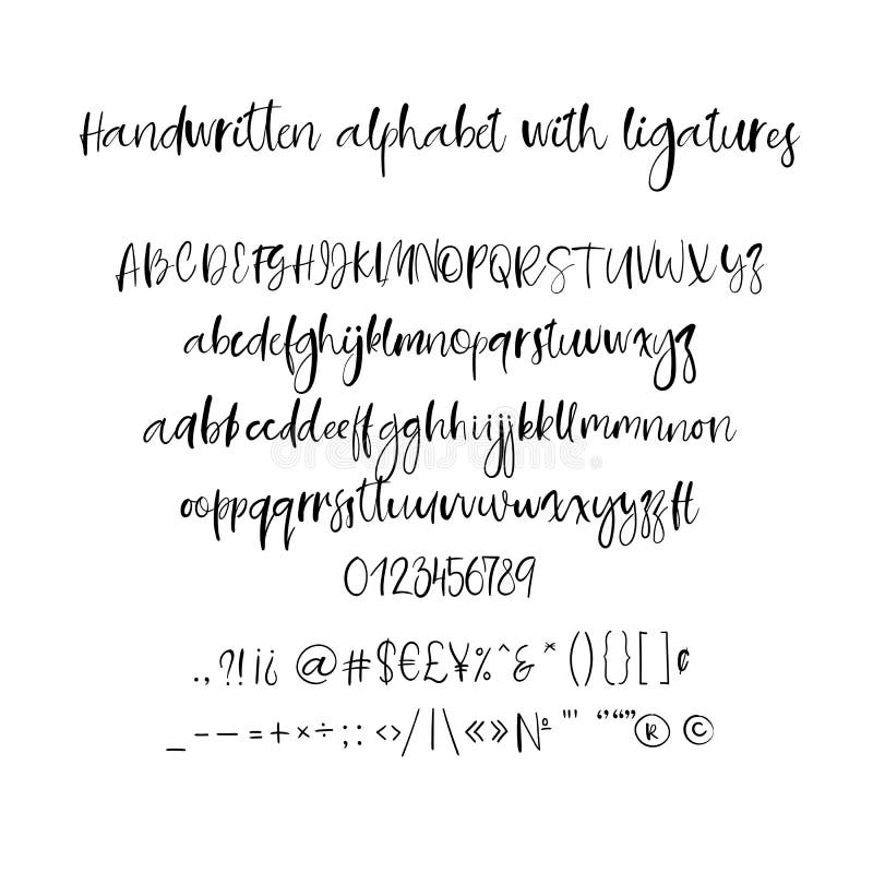 Modern Brush Lettering Alphabet Stock Illustrations – 18,508 Modern ...