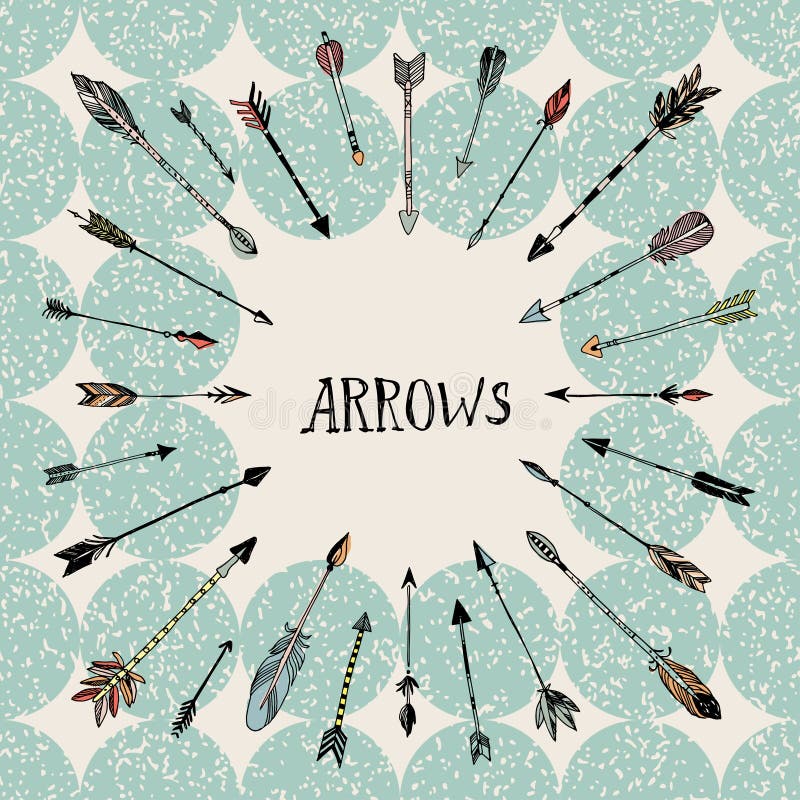 Decorative Hand Drawn Arrows Stock Vector - Illustration of cute, noise ...