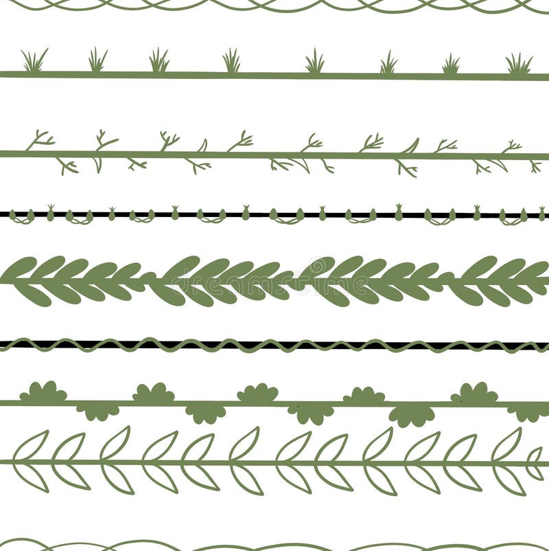 Decorative hand drawn line stock illustration. Illustration of ...