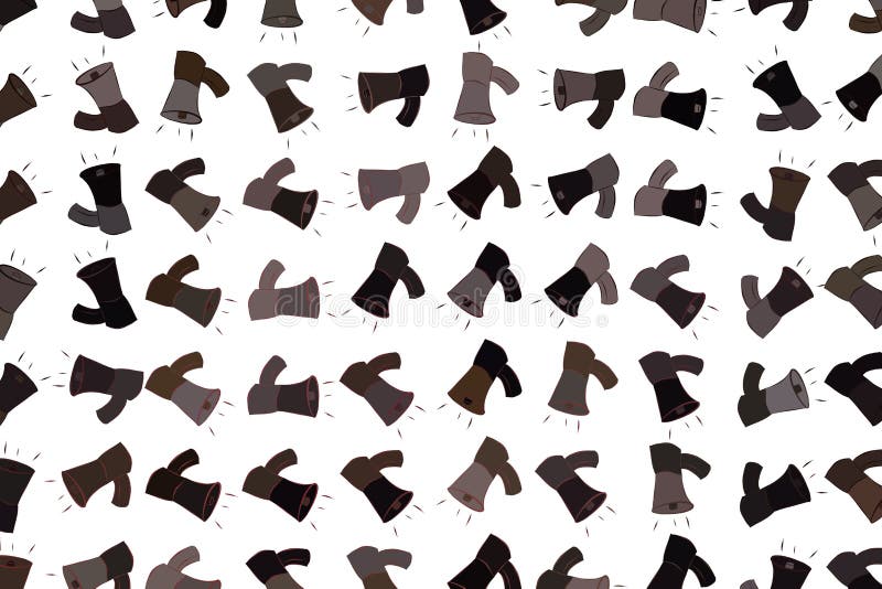 Decorative Hand Drawn Loud Speaker Art Illustrations. Vector, Repeat ...