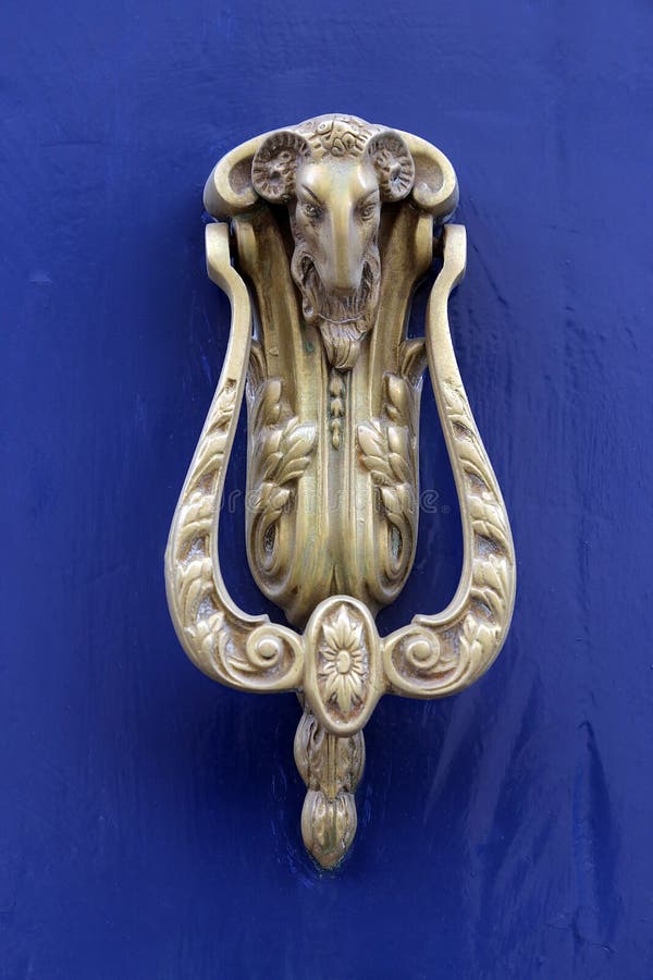 Decorative Handle for the Front Door. Stock Photo - Image of pattern ...