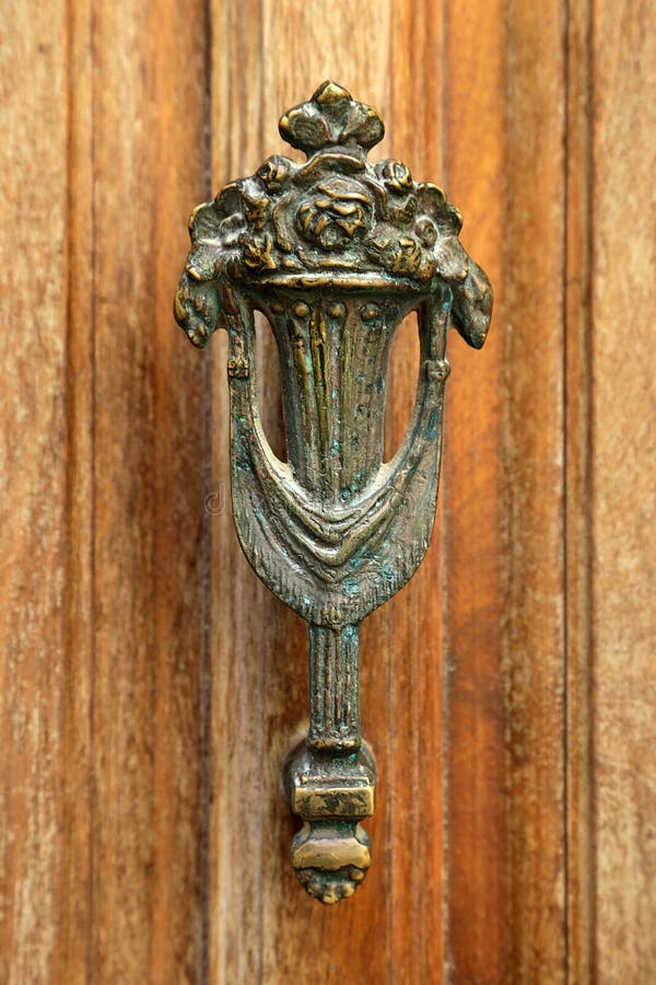 Decorative Handle for the Front Door Stock Photo - Image of pattern ...