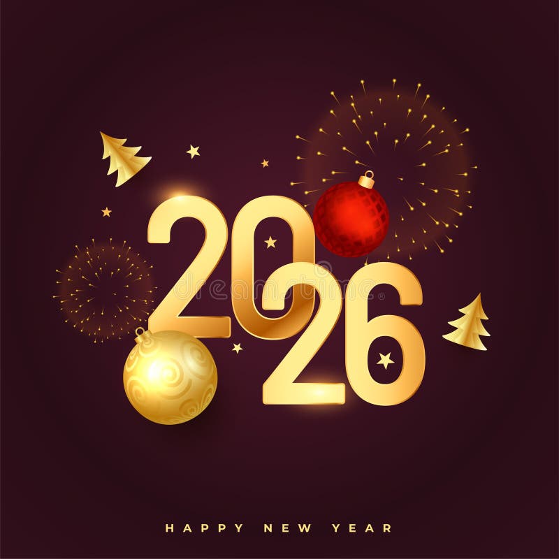 Decorative Happy New Year 2026 Event Background Stock Vector ...
