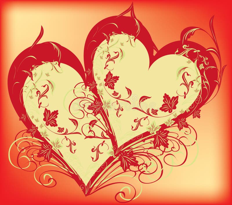 Decorative heart stock vector. Illustration of clipart - 12626393