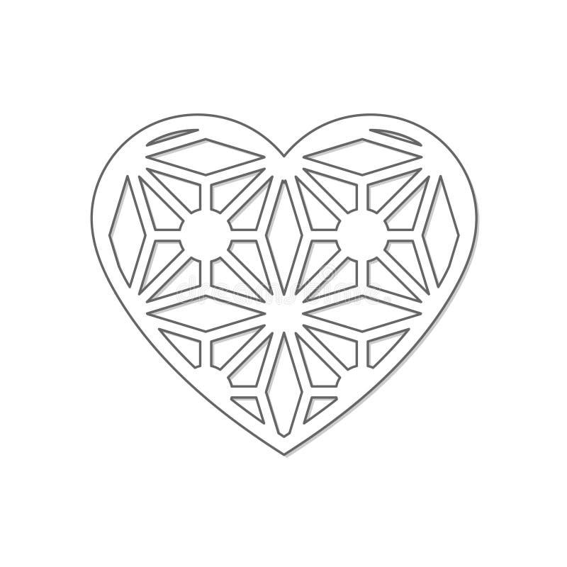 Decorative Heart for Laser Cutting. Vector. Stock Vector - Illustration ...