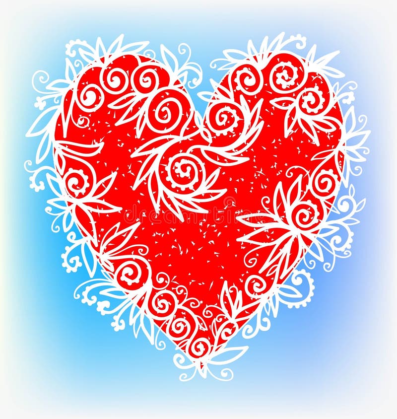Decorative Heart Shape stock vector. Illustration of card - 77121342