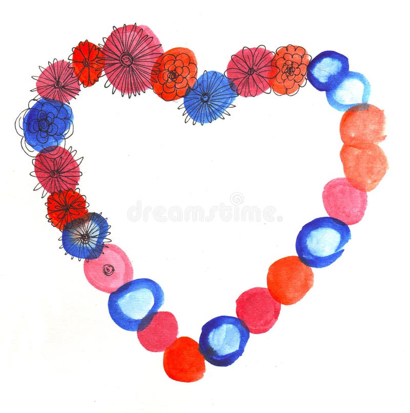 Decorative Heart Shape stock illustration. Illustration of passion ...